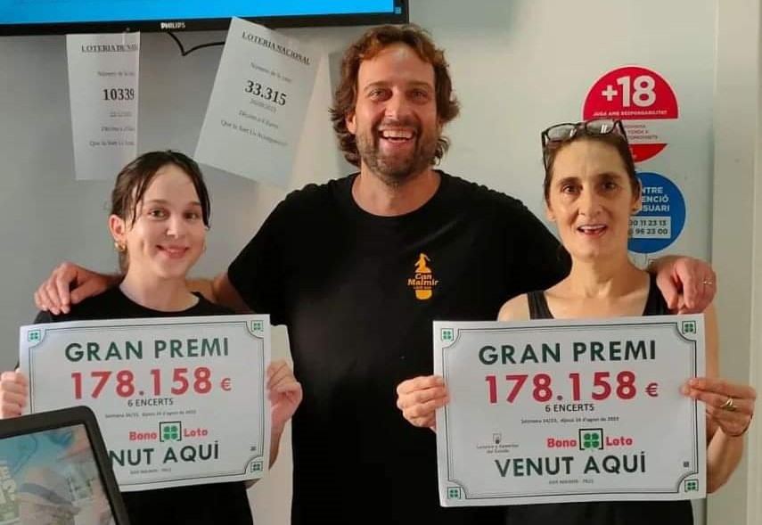 El bar Can Maimir de Pals dona un premi de 178.158 euros amb la ...